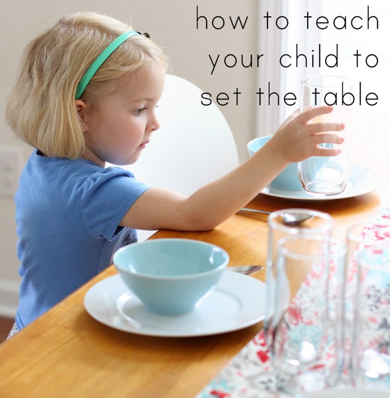 A Simple Way to Teach Your Child How to Set a Table - Everyday Reading