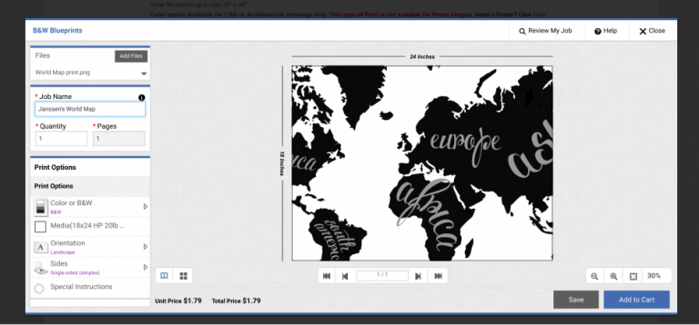How to order large Engineer Prints (for $8 or less!) - Everyday Reading
