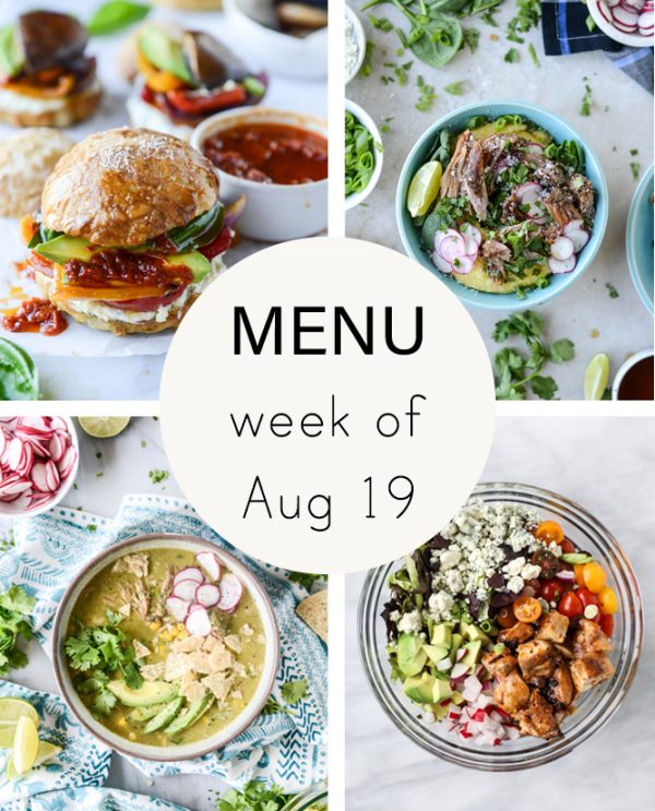 Weekly dinner menu (and snack suggestions!) - Everyday Reading