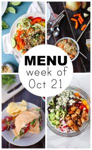 Weekly Dinner Menu (with snacks!) - Everyday Reading