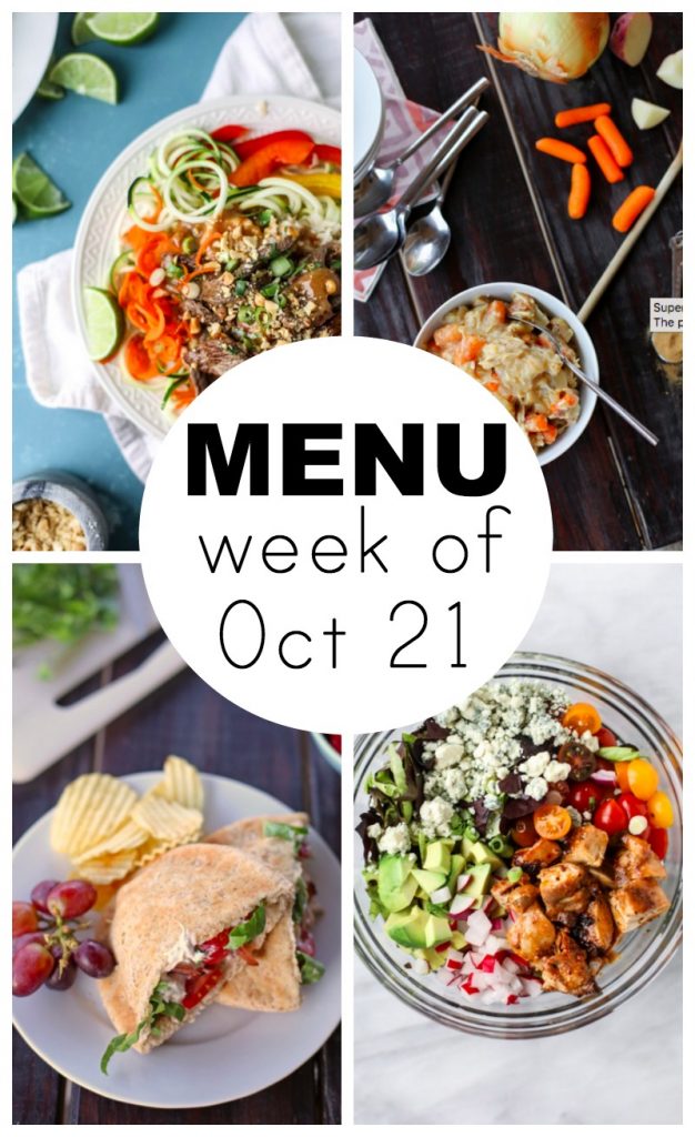 Weekly Dinner Menu (with snacks!) - Everyday Reading