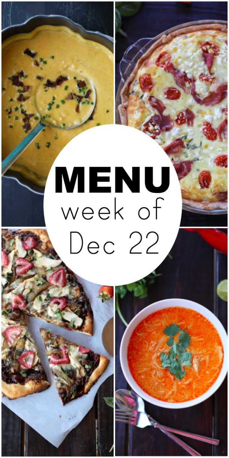 Weekly Dinner Menu for Week of Dec 22 - Everyday Reading