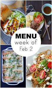 Dinner Menu for the First Week of Feburary - Everyday Reading