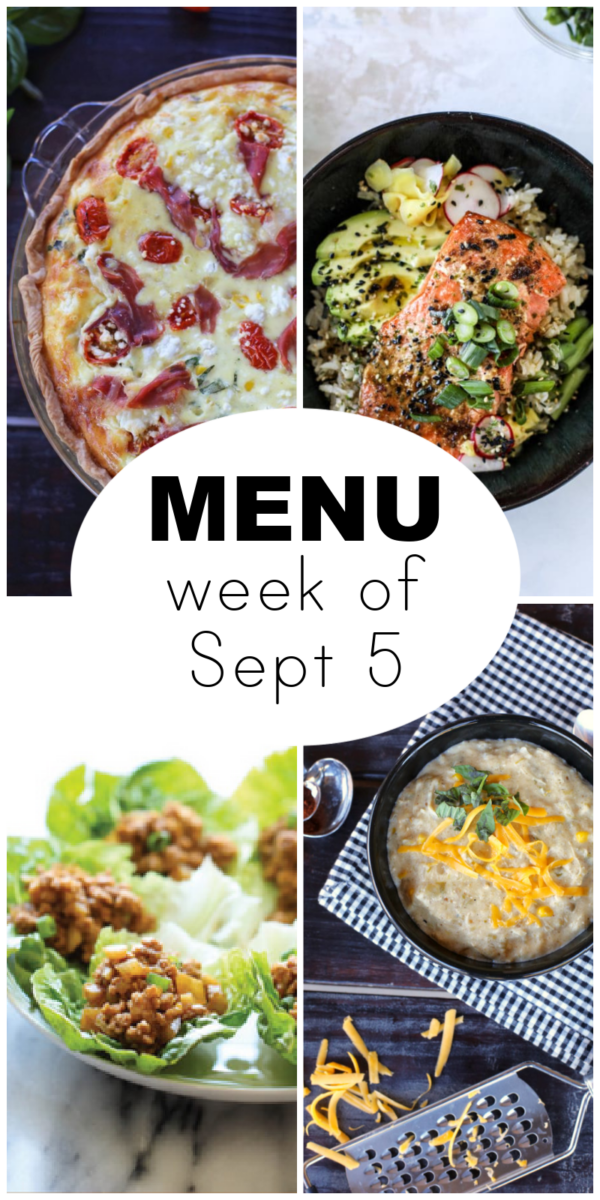 Weekly Menu for September - Everyday Reading