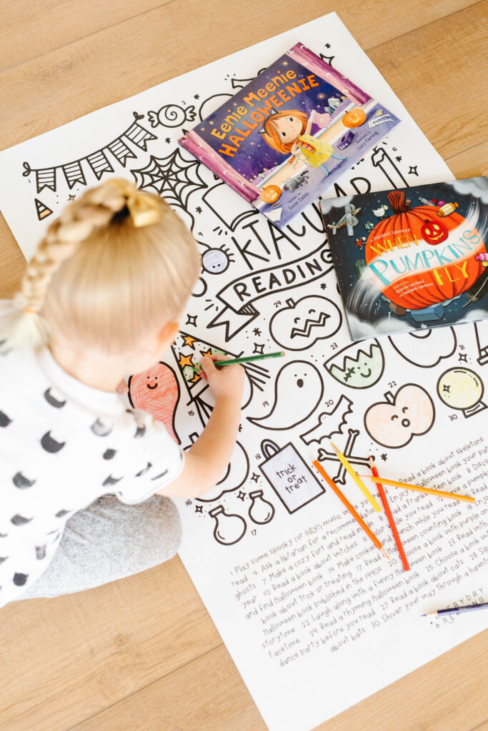 A Halloween Coloring Page Calendar - Everyday Reading