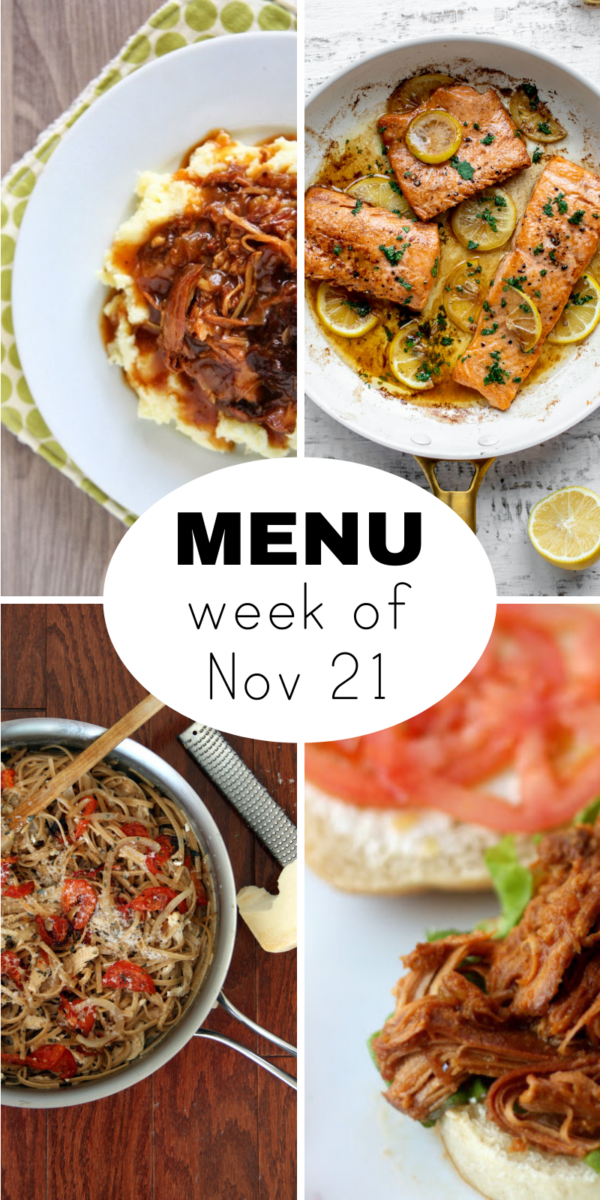 Weekly Dinner Menu (with snacks!) - Everyday Reading