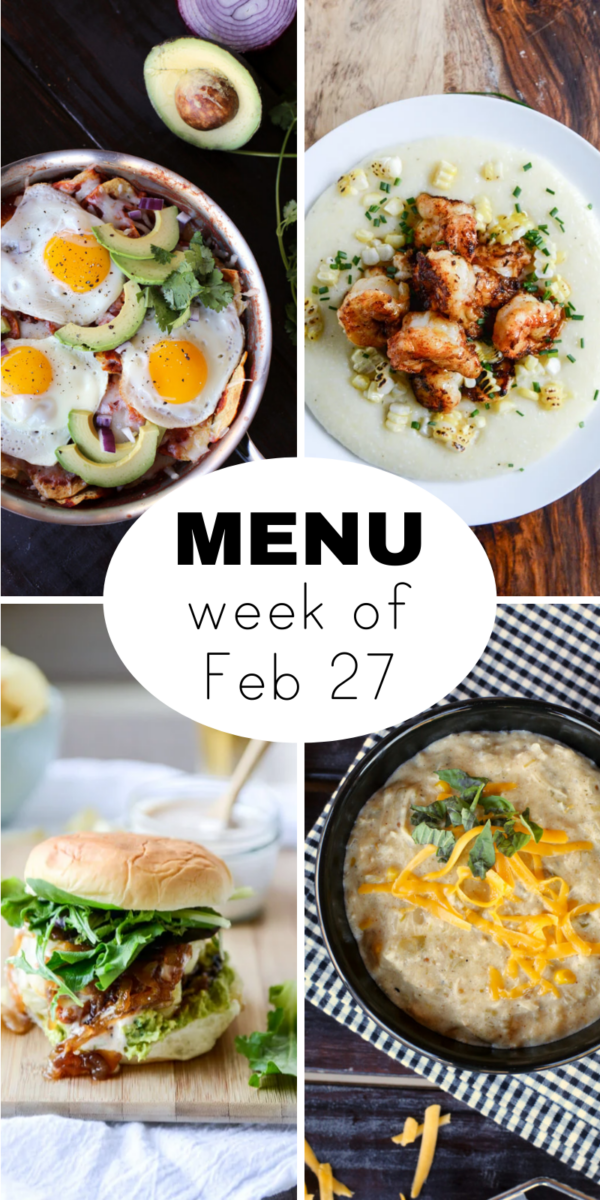 Dinner Menu for the End of February - Everyday Reading