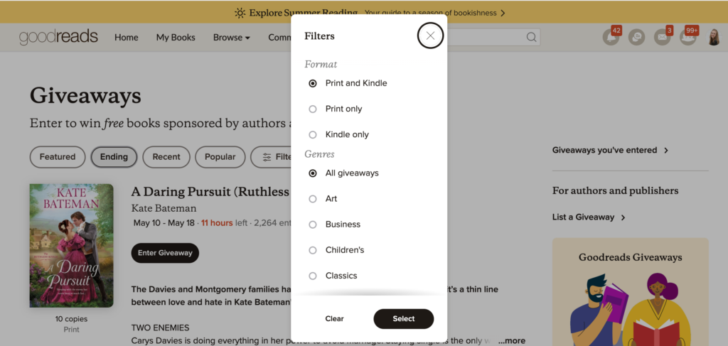 All About Goodreads Giveaways - Everyday Reading