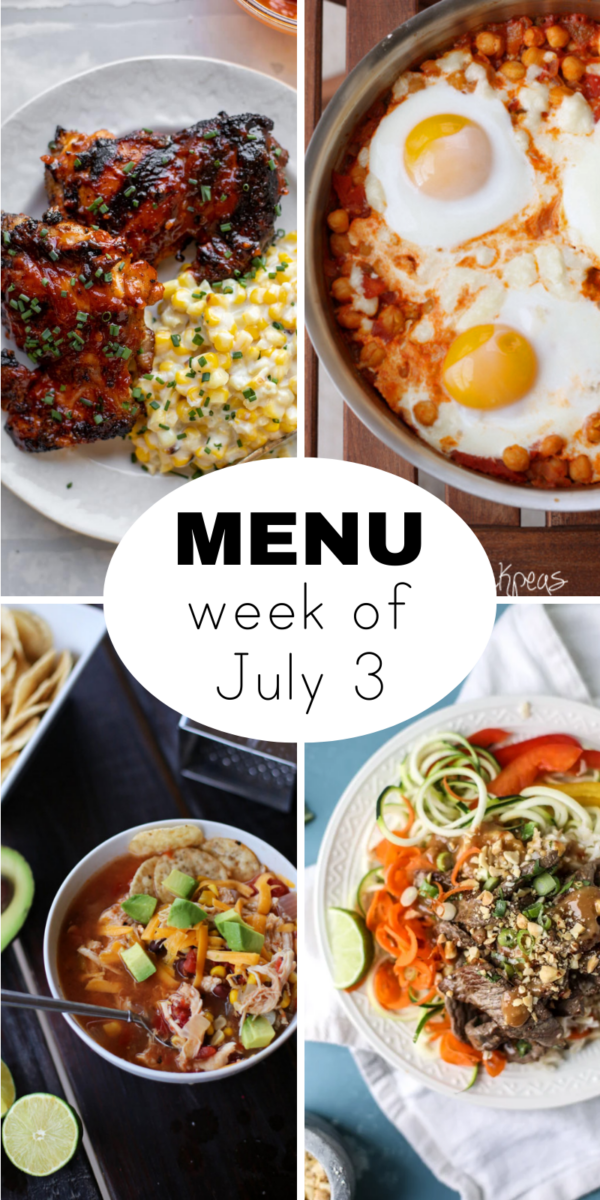 Weekly Menu for the First Week of July - Everyday Reading