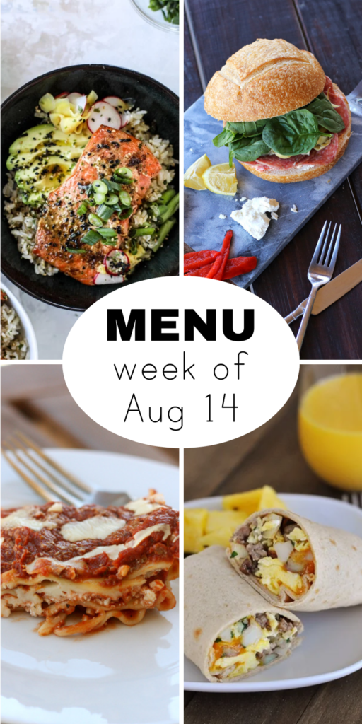 A Dinner Menu for August (+snacks) - Everyday Reading