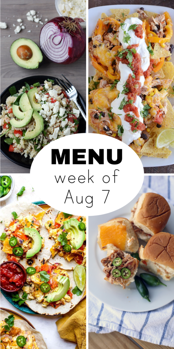 Weekly Menu for the First Week of August - Everyday Reading