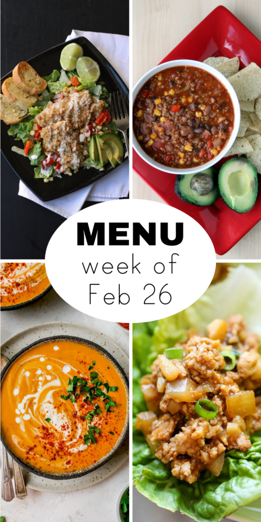 Dinner Menu to Wrap Up February - Everyday Reading