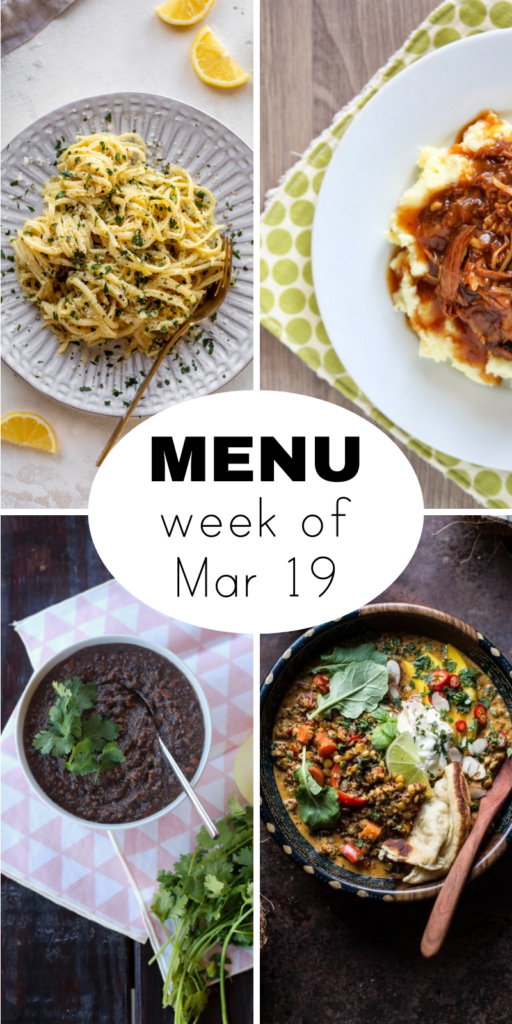 A Mid March Dinner Menu - Everyday Reading