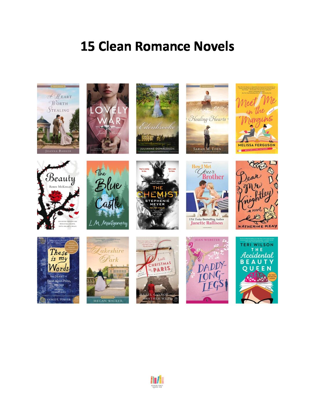 15 Clean Romance Novels - Everyday Reading