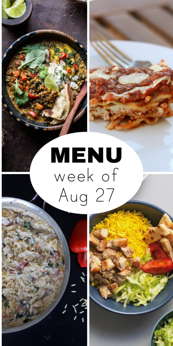 Last Week of August Dinner Menu - Everyday Reading