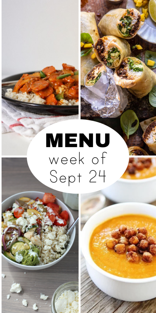 Weekly Dinner Menu for the End of September - Everyday Reading