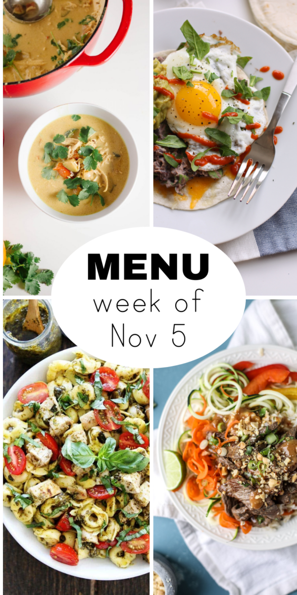 Dinner Menu for the First Week of November - Everyday Reading