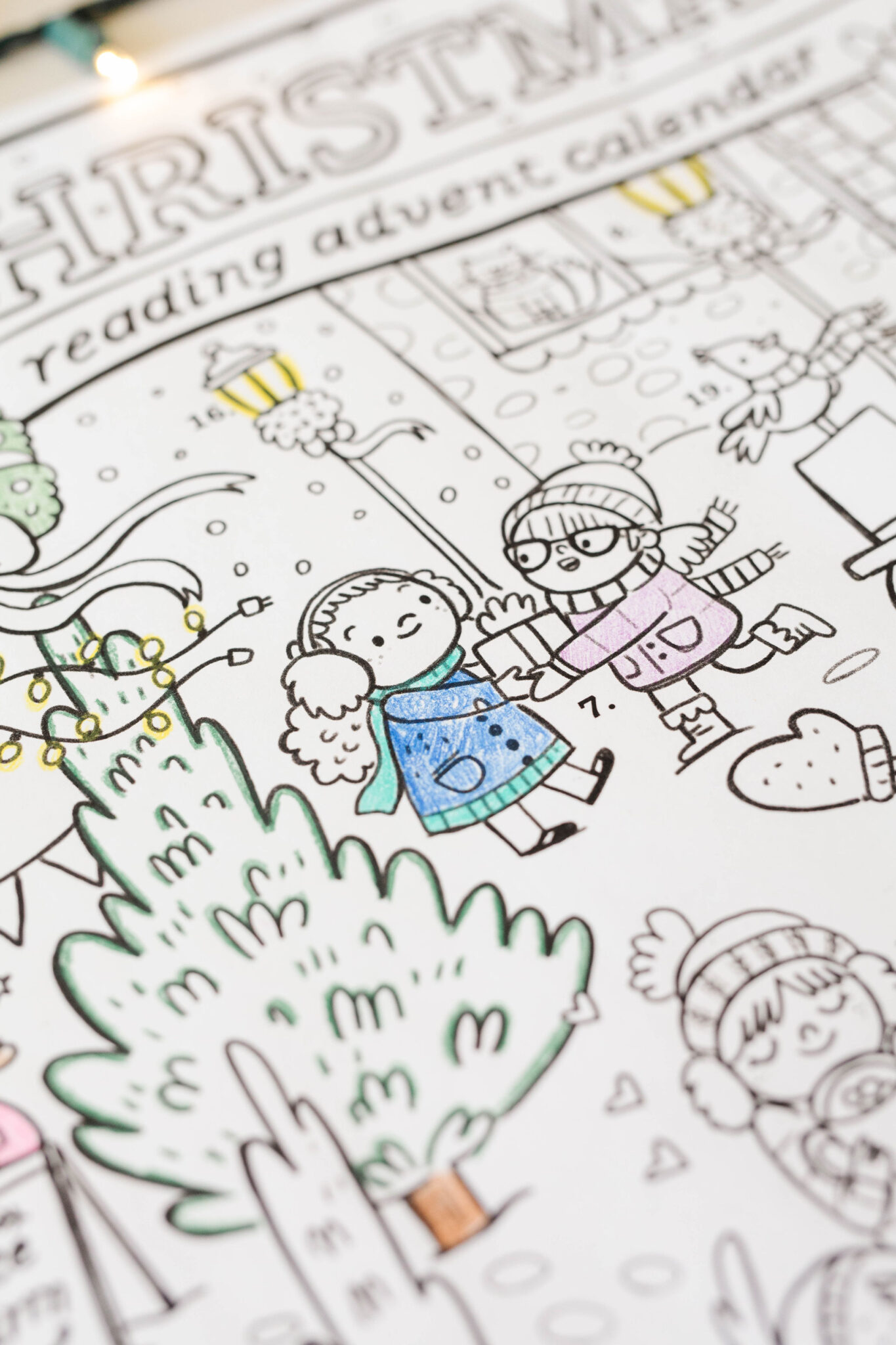 A Christmas Coloring Page Calendar - Everyday Reading