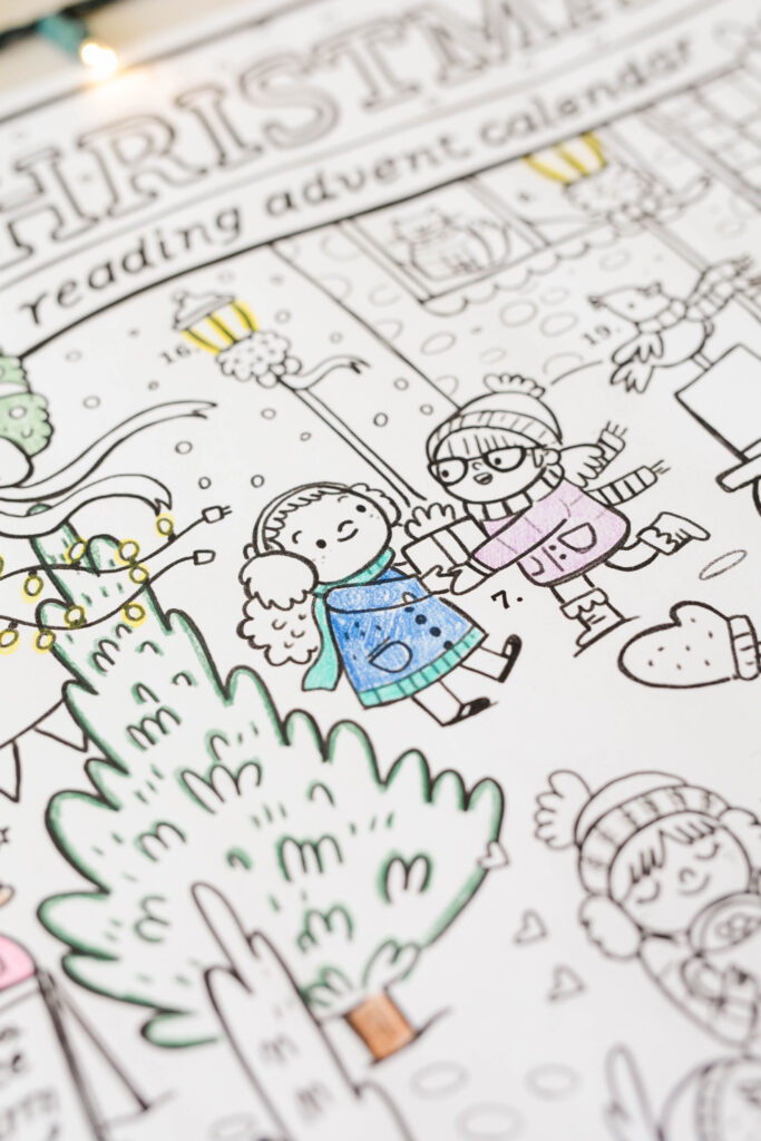 A Christmas Coloring Page Calendar - Everyday Reading