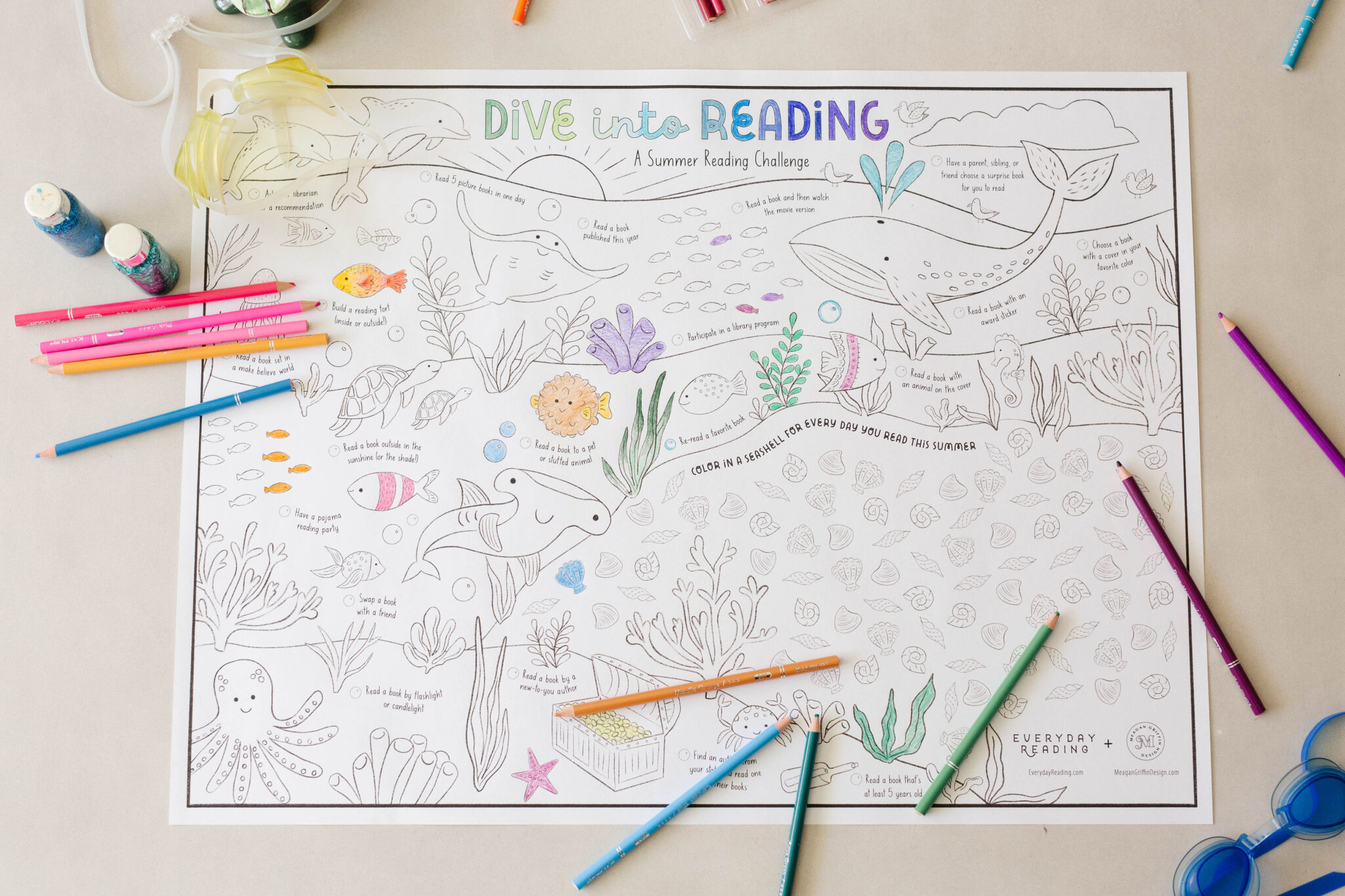 The Dive Into Reading Summer Reading Chart - Everyday Reading