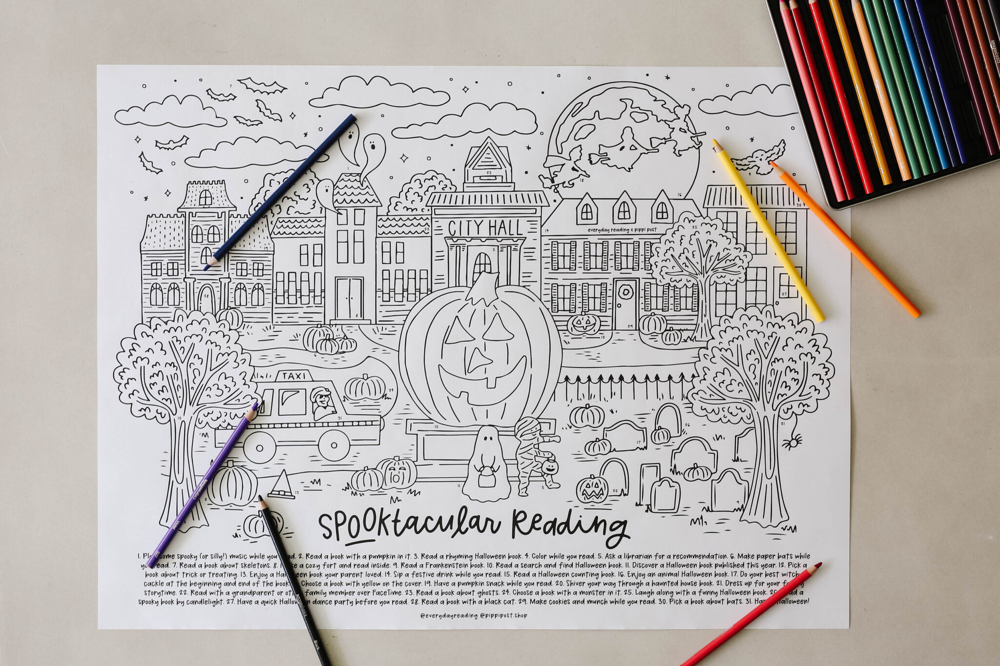 The (Free!) Halloween Scene Calendar - Everyday Reading