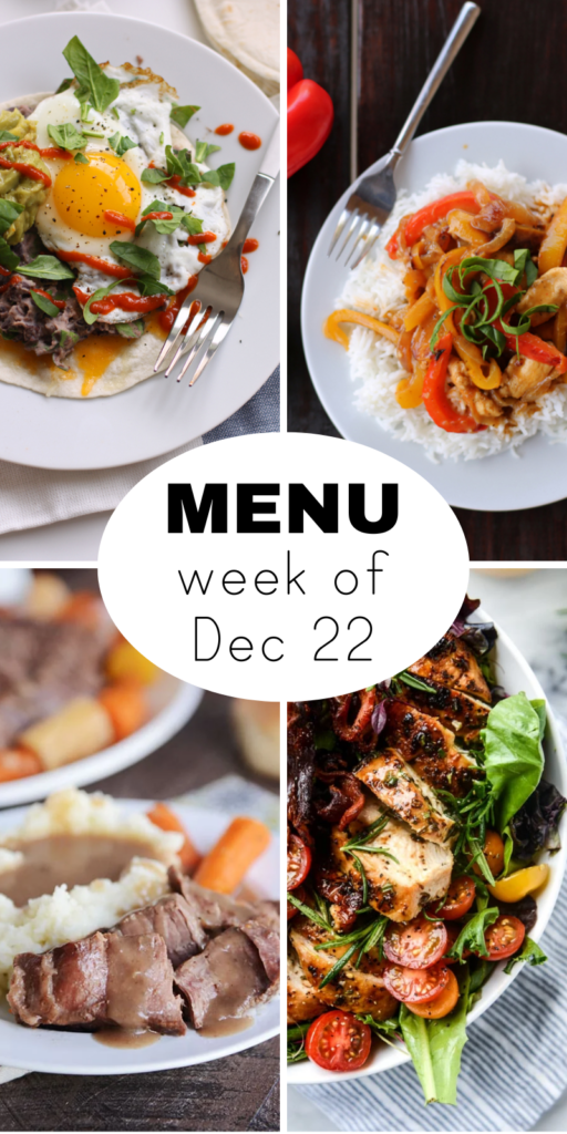 Weekly dinner menu (and snack suggestions!) - Everyday Reading