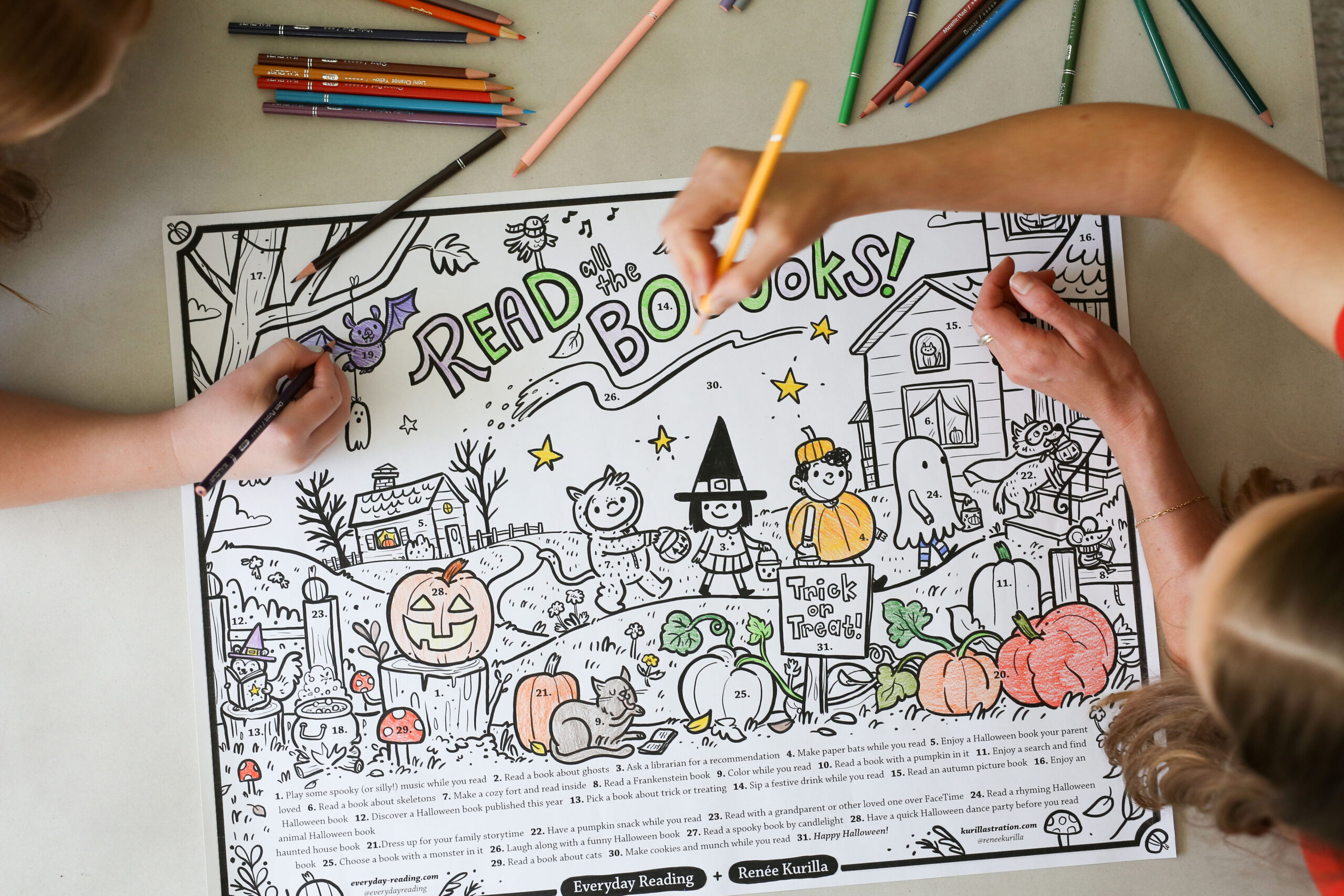 A FREE Halloween Coloring Sheet Calendar - Hatfieldjobcentre