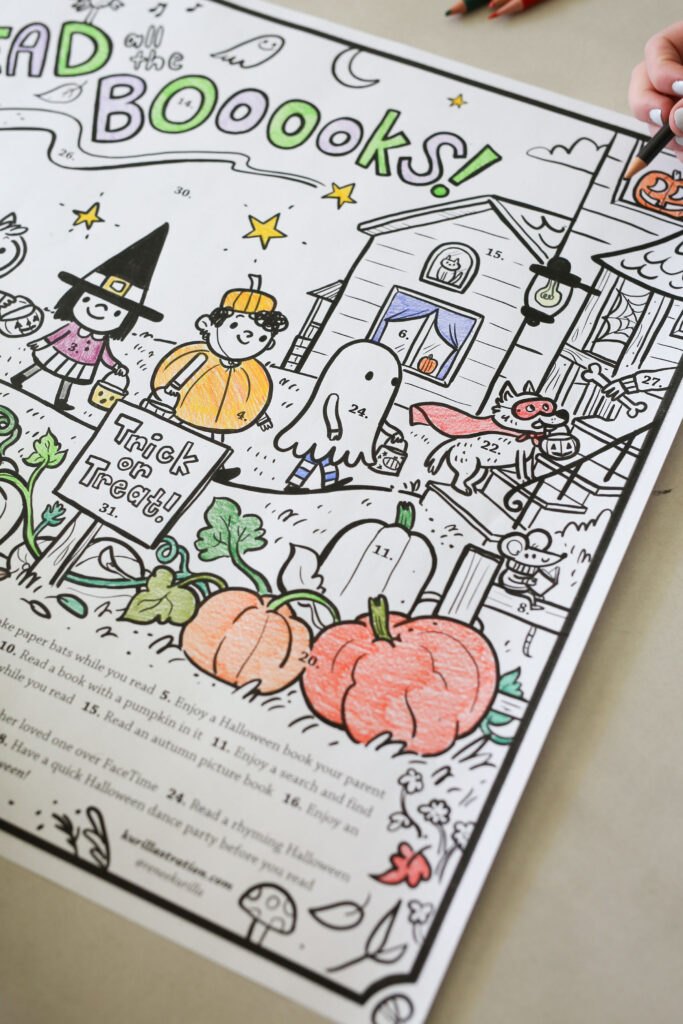 A FREE Halloween Coloring Sheet Calendar - Everyday Reading