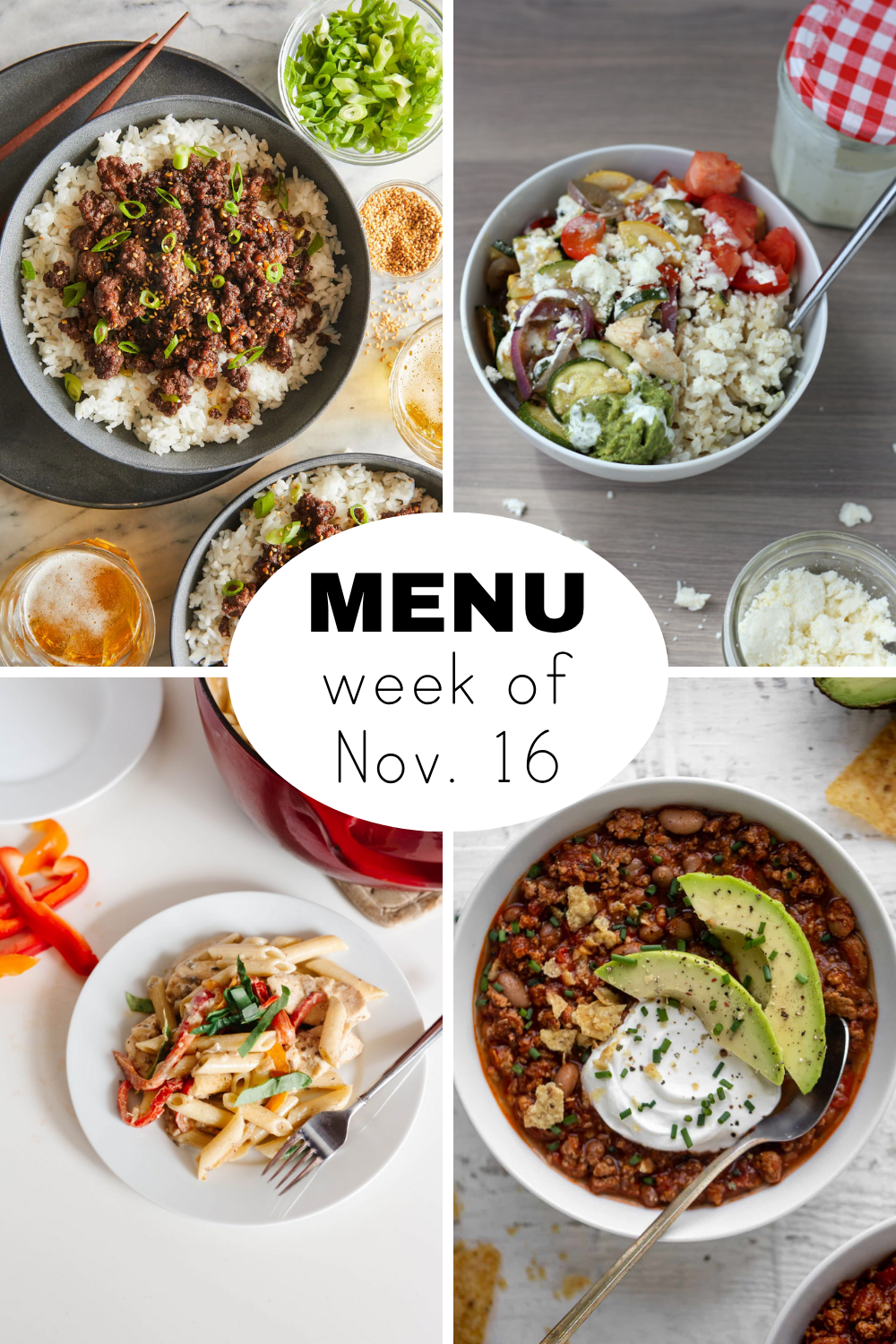 A Mid November Weekly Dinner Menu (+ snacks) - Everyday Reading