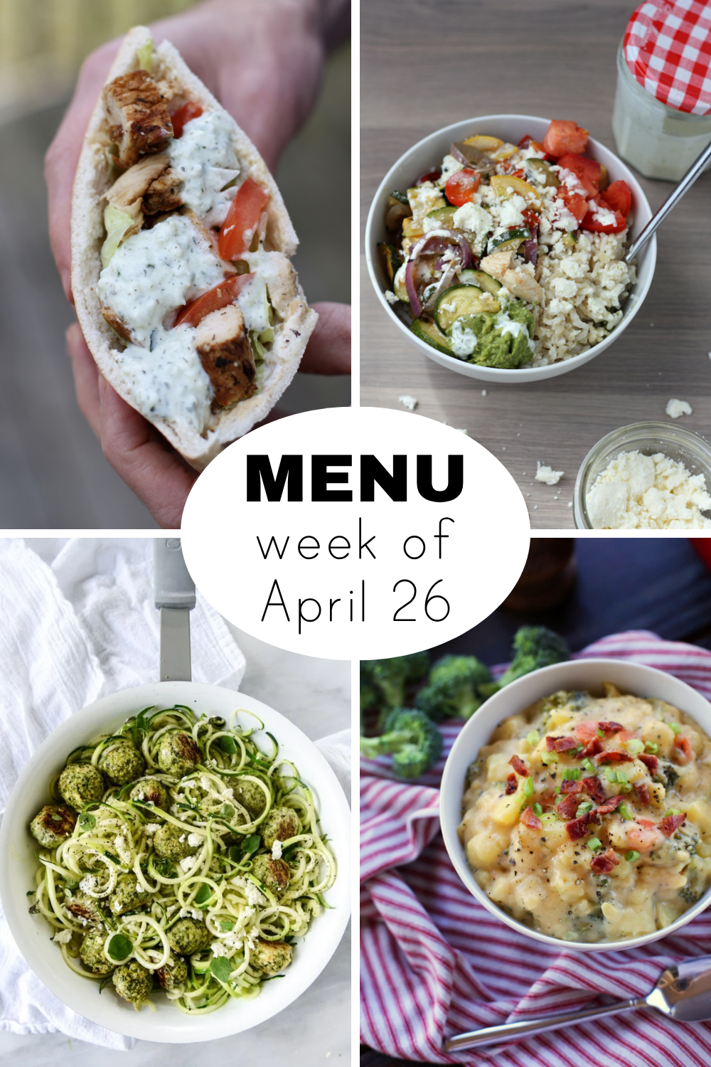 A Week of Dinners for April 26th - Everyday Reading